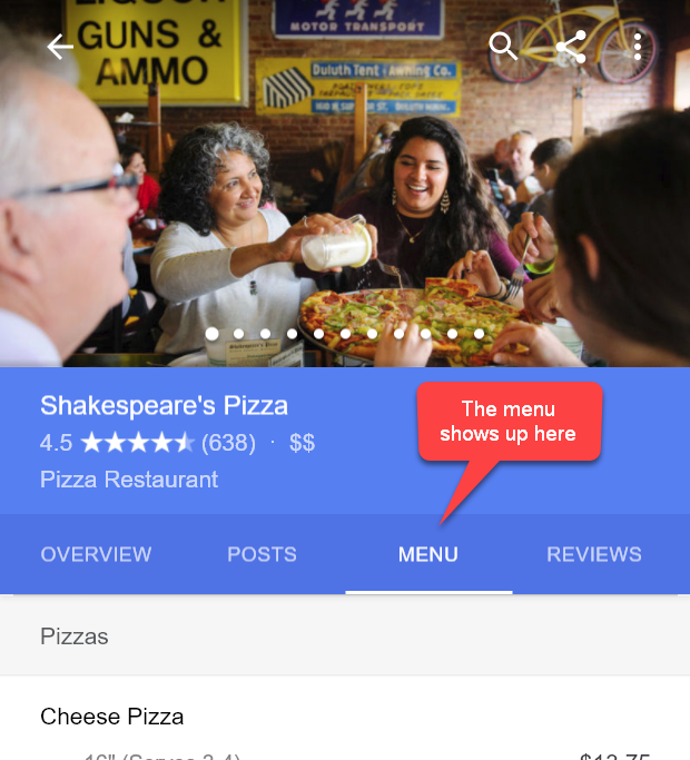 How to Add a Menu to Google My Business Profile | Elevato